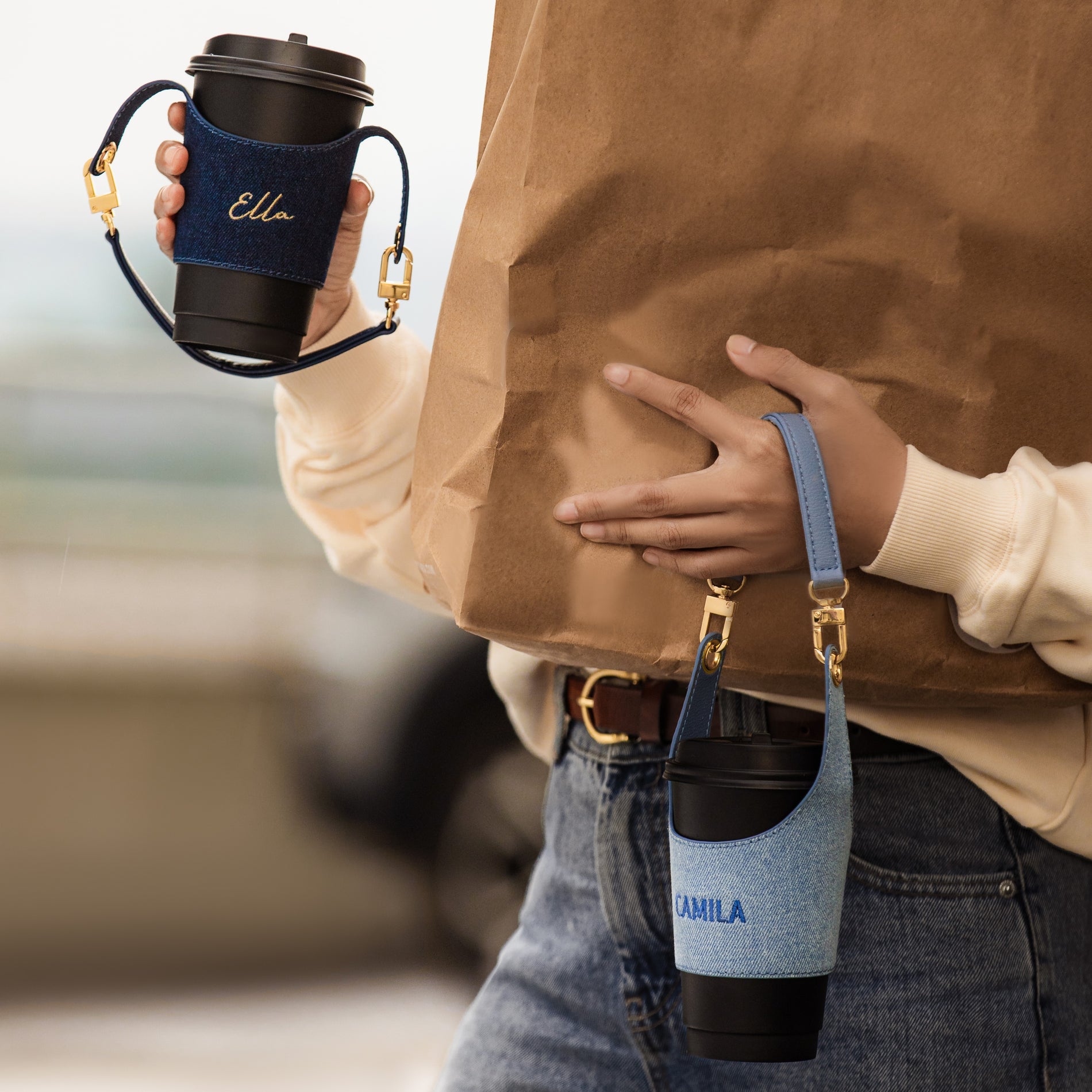 Cal Cup Holder Denim - Navy – Sometime By Asian Designers